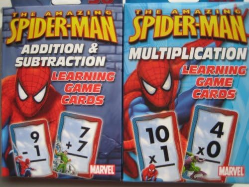 Amazon.com : SpiderMan Learning Flash Cards Addition & Subtraction ...