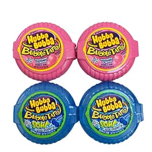 Amazon.com : Hubba Bubba Original Bubble Tape and Hubba Bubba Sour Blue ...