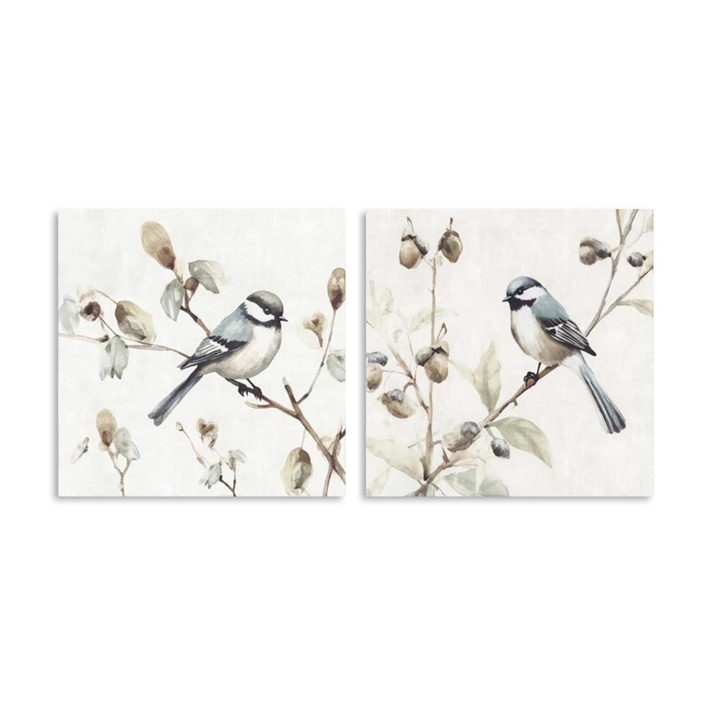 Beige Neutral Bird Wall Art, Beige Room Decor, Birds Wall Decor ...
