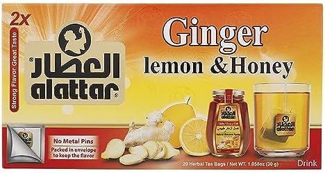 Alattar Ginger Lemon & Honey 20 Herbal Tea Bags, 30 gm price in UAE ...