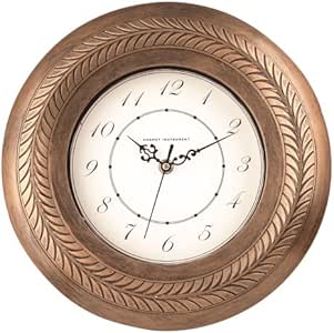 Amazon.com: Chaney Instruments 12-Inch Molded Antique Brass Wall Clock ...