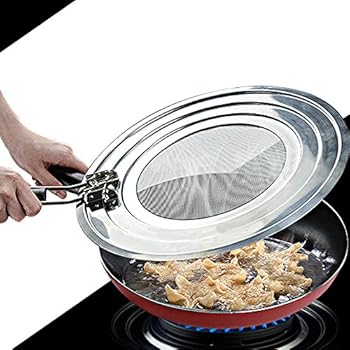 Amazon.com: SHANGPEIXUAN Splatter Screen for 12" Frying Pan Mesh Cover ...