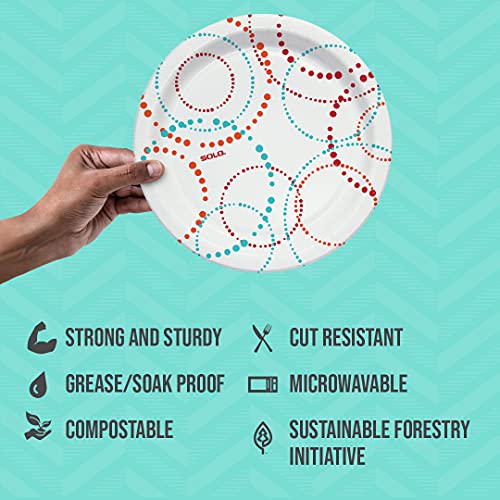 Solo Any Day Paper Plates, 8.5 Inch, Multicolor, 360 Count (Pack of 1 ...