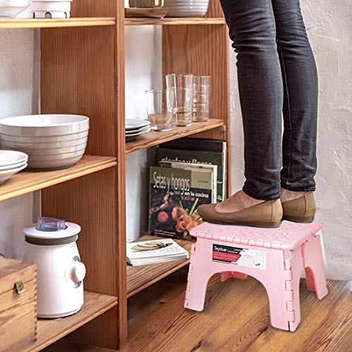 Jaydear Folding Step Stool - Urselection 12 inch Kitchen Stepping ...