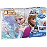Amazon.com: Disney Frozen 2 5 Wood Jigsaw Puzzles in Wood Storage Box