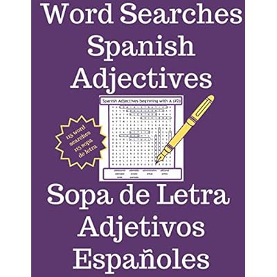 Spanish Adjectives Word Search Book - Learn Spanish Vocabulary in Nepal ...