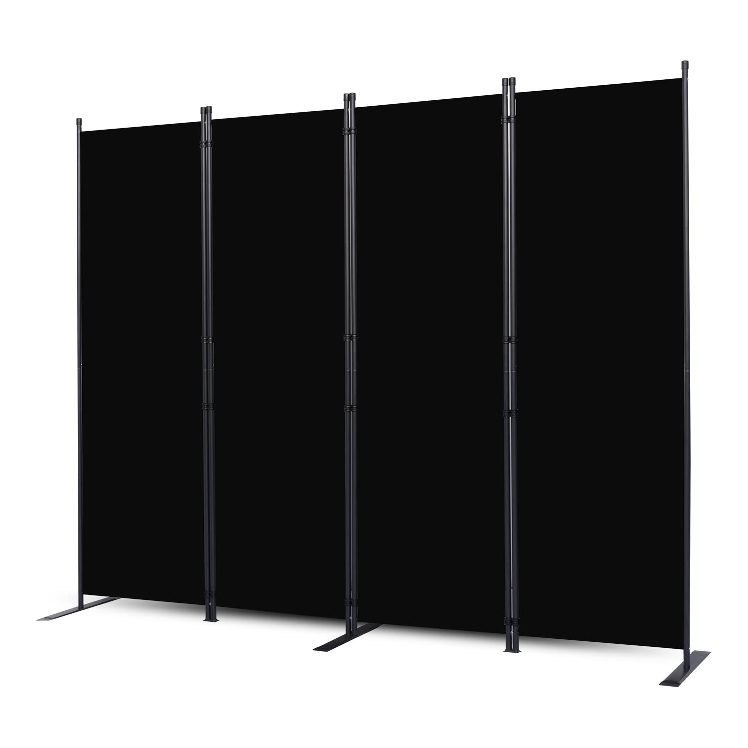 CHOSENM Room Divider, 4 Panel Folding Privacy Screens with Wider Feet ...