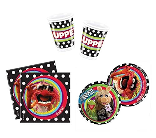 Muppets The Miss Piggy, Kermit the Frog & Animal 3 Piece Partyware Set ...