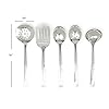 5-Piece Stainless Steel Cooking Utensil Set with Ergonomic Handles and ...