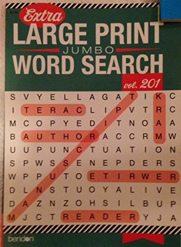 Bendon Extra Large Print Jumbo Word Search Volume # 201: Amazon.com: Books