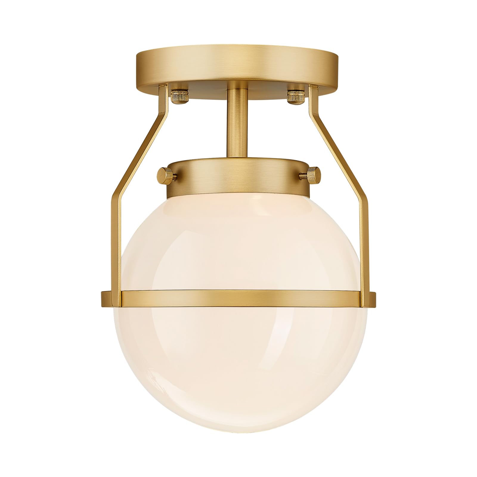 Globe Semi Flush Mount Ceiling Light, HWH Mid-Century Semi Flush Light ...