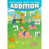 4 PACK: Learn Math with Stickers: Addition, Subtraction, Multiplication ...