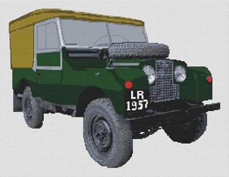 Land Rover Series 1 1957 Cross Stitch Kit - CanvasTop: Amazon.co.uk ...
