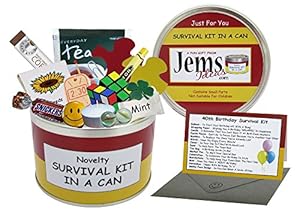 40th Birthday Survival Kit In A Can. Novelty Fun Gift - Humorous Happy ...