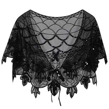 PrettyGuide Women's 1920s Shawl Beaded Evening Wraps Flapper Bolero ...