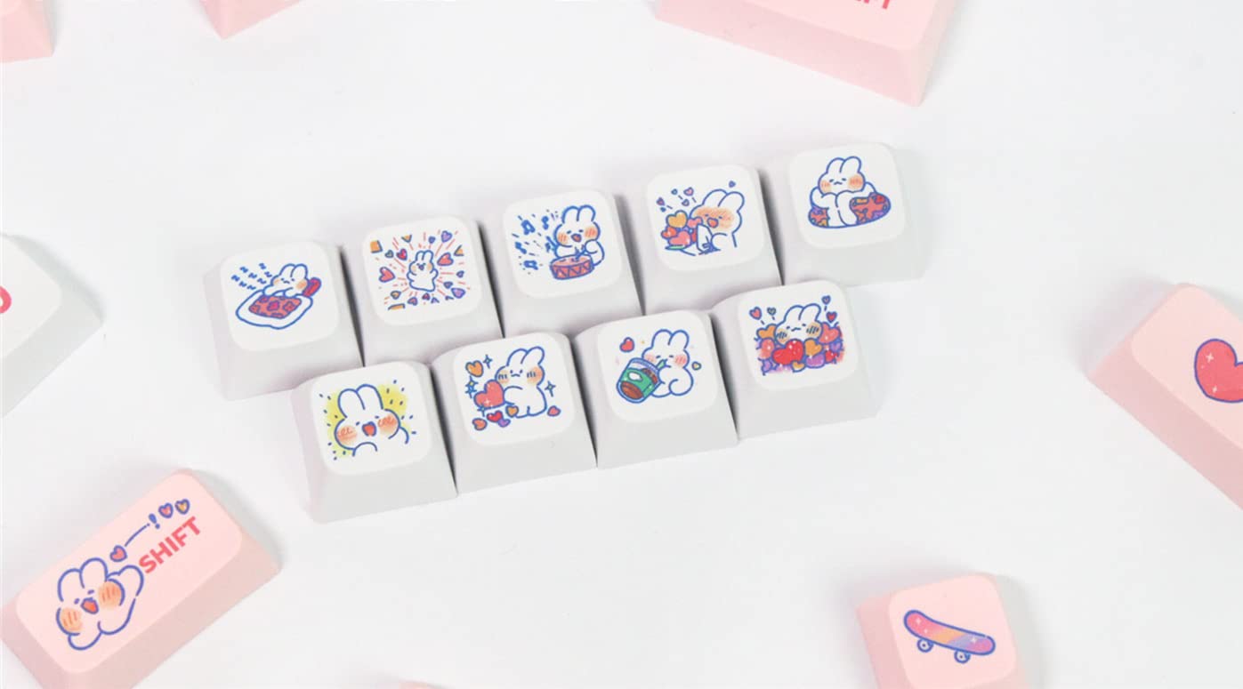 Mua Animal Rabbit Keycaps XDA Profile Custom Cute Bunny Keys for ...