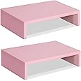 Amazon.com: TEAMIX Pink Monitor Stand Riser-2 Pack,Wood 2 Tier ...