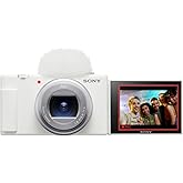 Amazon.com : Sony ZV-1F Vlog Camera for Content Creators and Vloggers White : Electronics