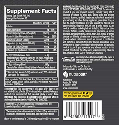 C4 Extreme Ingredients