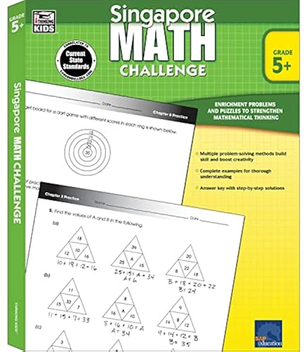 Singapore Math Challenge 5th Grade Math Workbooks, Singapore Math Grade ...