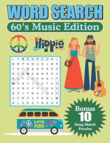 Word Search 60's Music Edition: Large Print Word Find Puzzles ...