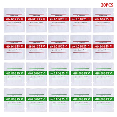 20 Pack pH Calibration Solution Packets 6.86/4.01 for Accurate and Easy ...