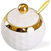 Amazon.com | WHJY Ceramic Sugar Bowl with Lid and Spoon, Golf Design ...