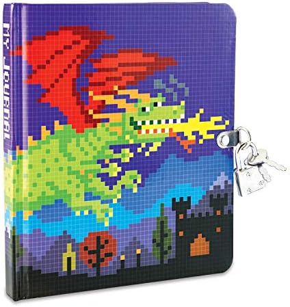 Peaceable Kingdom Pixel Dragon Diary with Lock and Key | Pricepulse
