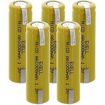 Amazon.com: Parts Express AA NiCd Cell Battery with Tabs 1000mAh (2 ...