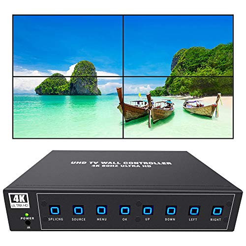 ISEEVY 4K60 UHD Video Wall Controller 2x2 1x2 2x1 1x3 3x1 1x4 4x1 TV ...