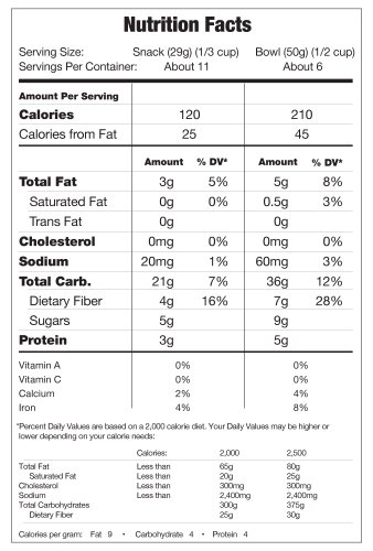 Kind Granola Nutrition Facts 32 Kind Bar Nutrition Label - Labels ...