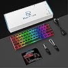 Ractous RTK61 60% Mechanical Gaming Keyboard with PBT Pudding keycap ...