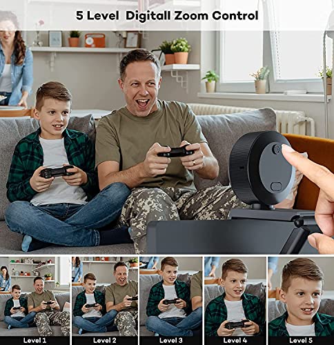 Webcam Streaming 1080P Full HD with Dual Microphone and Ring Light ...