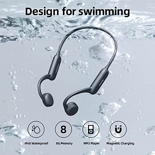 Bone Conduction Headphones, IPX8 Waterproof Headphones with MP3 Player ...