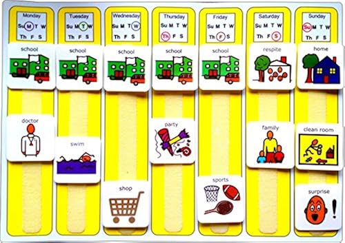 Plastic Visual ASD Weekly Planner (Picture Communication Symbols) in ...