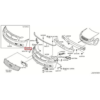 Amazon.com: Infiniti Genuine Body Bumper Front Bumper Side Spacer 62094 ...
