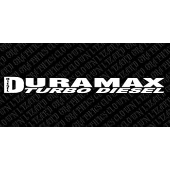 "Duramax Turbo Diesel" Windshield Vinyl Banner Wall Decal 40" x 4" With ...