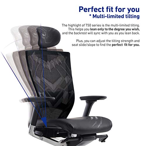 SIDIZ T50 Chair - Marvel Black Panther Edition (T500HLDASCC1) : Mesh ...