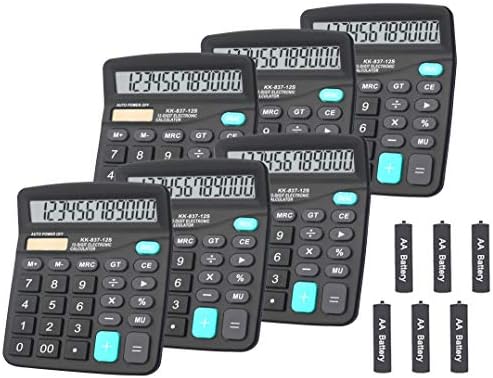Calculators, BESTWYA 12-Digit Dual Power Handheld Desktop Calculator ...