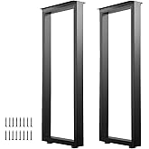 Amazon.com: ALLCOS Metal Bar Table Legs, 36 Inch Heavy Duty Dining ...