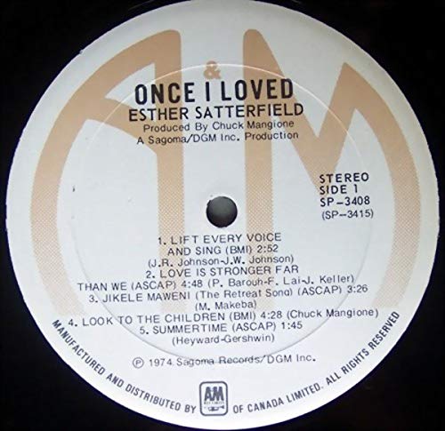 Esther Satterfield, Chuck Mangione, Gerry Niewood - Once I Loved ...