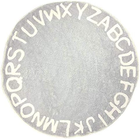 UrbanRed Round ABC Rug - Round Alphabet Rug, ABC Rug for Kids Room, ABC ...