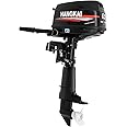 Amazon.com: 4-Stroke Outboard Motor,123CC 6.5HP Heavy Duty Outboard Short Shaft Marine Engines ...