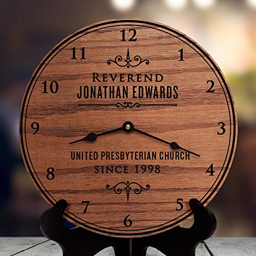 Buy AndCo 12 Inch Wood Clock, Gifts for Traditional Pastors ...