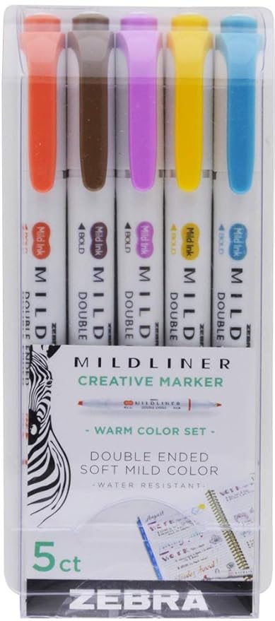 Zebra Pen Mildliner, subrayador de doble punta, punta amplia y fina ...
