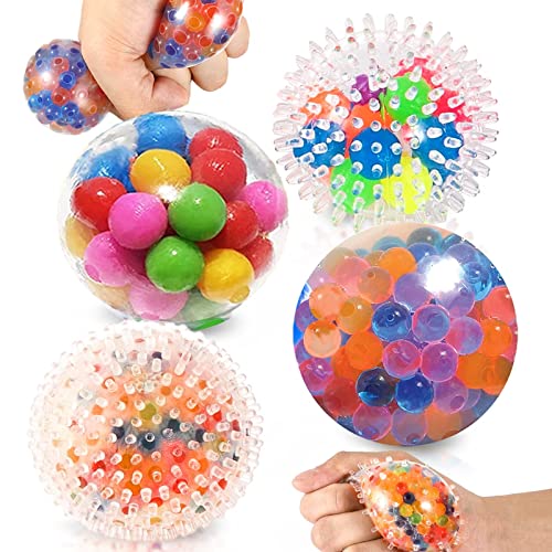 Sensory Stress Ball Squishy Toys for Kids | 4 Packs Squishy Balls ...
