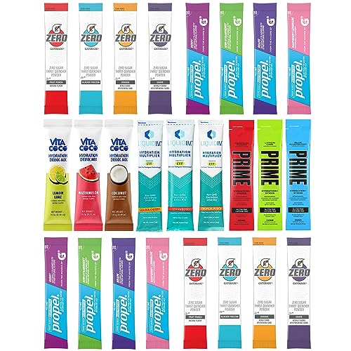 Electrolytes Powder Packets (25 Pack) Variety Pack Hydration Packets 17 ...