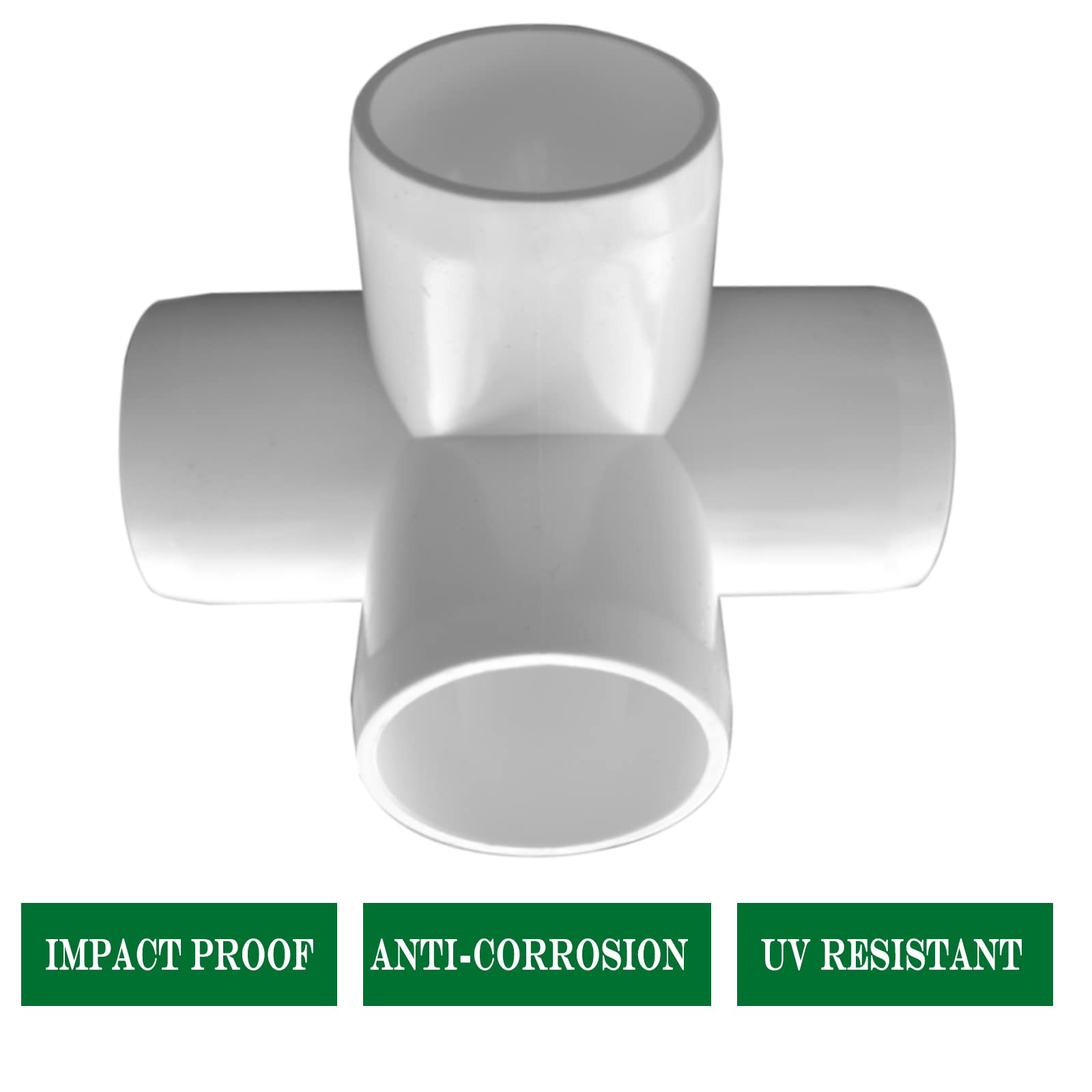 Mua 8Pack 1 1/4” PVC Fittings, 4Way Elbow PVC Fittings for Heavy Duty ...