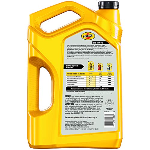 Pennzoil Conventional 10W-40 Motor Oil (5-Quart, Single-Pack) | Pricepulse