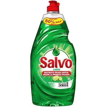 Salvo Lavatrastes Líquido Limón, 1200 ml: Amazon.com.mx: Salud, Belleza ...